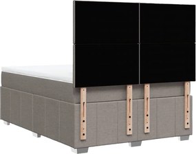 Box spring postel s matrací taupe 140x200 cm textil 3291688