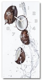 Wallmuralia Moderní hodiny nástěnné Kokos 30x60 cm