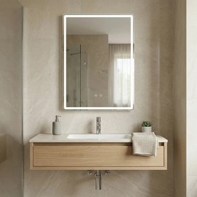 Tutumi Zrcadlo 70x50 cm s vyhříváním a regulovatelným LED osvětlením HOM-00200