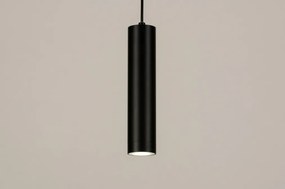 Závěsné minimalistické černé svítidlo nad noční stolek do ložnice Teramo Black