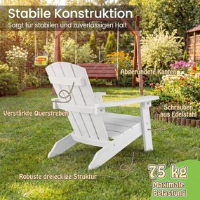 Costway Dětská židle Adirondack ze zahradní židle HIPS s ergonomickou opěrkou