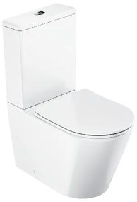 Ravak - WC kombi se sedátkem SoftClose, vario odpad, boční napouštění, RimOff, bílá X01872