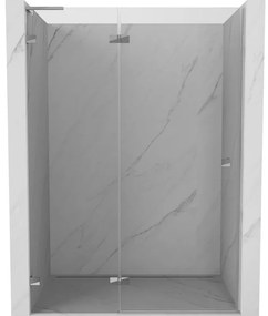 Mexen Lunar L sprchové dveře výklopné levé 135 cm, transparentní, chrom - 834L-135-000-01-00-L