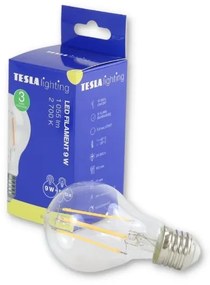 TESLA BL270927-2 - LED filament retro bulb žárovka E27, 9W, 1055 lm, 2700K, teplá bílá, čirá