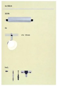 Paulmann 95194 - 4xLED/4W Bodové svítidlo ICE 230V