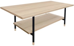 OnaDnes -20% Dubový konferenční stolek Woodman Jugend s kovovou podnoží 120 x 60 cm