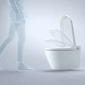Mereo, Mereo WC s integrovaným elektronickým bidetem, RIMLESS, 592x380x430 cm, keramické, vč. sedátka, MER-VSD110S2