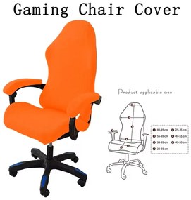 Elastické potahy na kancelářské židle s područkami Barva: pomerančová