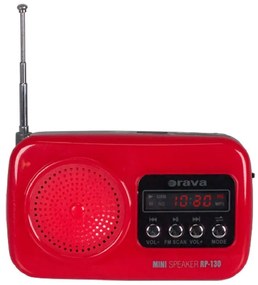 Přenosné radio s USB Orava RP-130 R červené