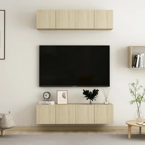 TV skříňky 4 ks dub sonoma 60 x 30 x 30 cm kompozitní dřevo 3078954
