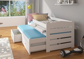 ADRK Furniture Postel dvojitá s bariérou TIARRO 200x90 CH-Tia-PINEN+W-206-E1400