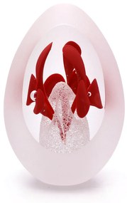 Broušené těžítko - dekor 04, Červená, 10 cm | České sklo od Artcristal Bohemia