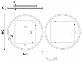 Nimco Kulaté LED zrcadlo pr. 600 s dotykovým senzorem ZP 24000RV