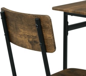Jídelní set CORTINA 1+4 - old wood 2 / černé kovové nohy