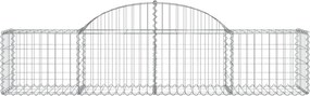 Klenuté gabionové koše 14 ks 200x50x40/60 cm pozinkované železo 3146269
