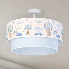 Brilagi-LED Dětský přisazený lustr BOBO 1xE27/60W/230V pr.40cm krém./modrá/medv.