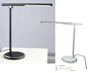 ACA DECOR LED stmívatelná stolní lampička DEGAS 7W/230V/CCT/300Lm/120°/IP20, USB port, černá