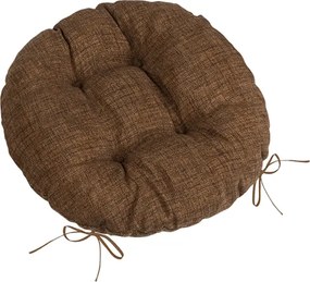 Bellatex Sedák LADA kulatý prošívaný průměr 40 cm Hnědá