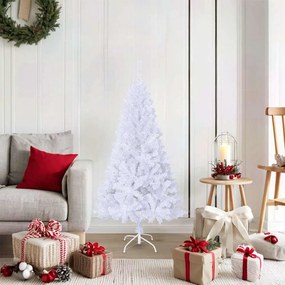 Umělý vánoční stromek s hustými větvemi bílý 150 cm PVC 321038