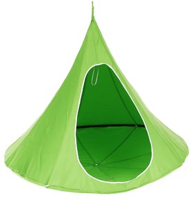 Závěsné houpací křeslo, zelená, KLORIN NEW KLASIK CACOON HAMMOCK