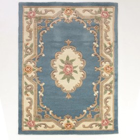 Flair Rugs koberce Ručně všívaný kusový koberec Lotus premium Blue ROZMĚR: 120x180
