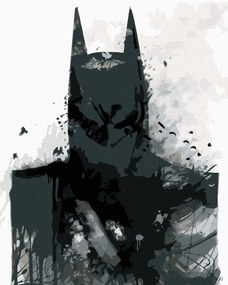 Zuty - temný batman v černobílé, 40×50 cm, bez rámu a bez vypnutí plátna