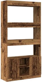 Skříň highboard old wood 92 x 33 x 180 cm kompozitní dřevo 3309625