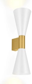 Nástěnné designové svítidlo Odrey Wall 2.5 Barva: Bílá / Zlatá