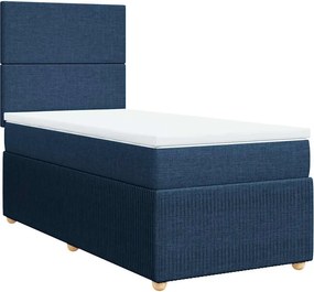 Box spring postel s matrací modrá 100 x 200 cm textil 3291966