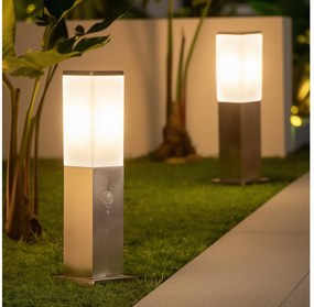 Brilagi - Venkovní lampa se senzorem NOVA 1xE27/15W/230V 40 cm IP44 matný chrom
