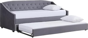 Rozkládací postel 90x200, šedá, ALODA Kondela 0000399617