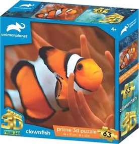 PRIME 3D Puzzle Animal Planet: Klaun očkatý / 63 dílků / 3D efekt / 46