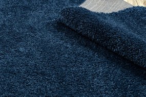 Dywany Łuszczów, Kusový koberec Berber 9000 navy, 80x150, modrá, obývací pokoj