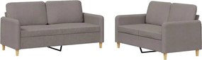 2dílná sedací souprava s poduškami taupe textil 3202093