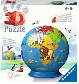 Ravensburger 3D Puzzle Malovaný globus / 72 dílů / od 6 let