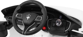 Ramiz Elektrické autíčko Maserati Ghibli na akumulátor bílé + dálkové ovládání