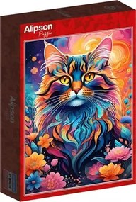 ALIPSON Puzzle Barevná kočka / 1000 dílků / od 14 let