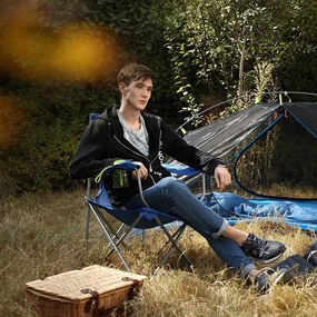 Kempingové židle NOMAD, set 2 ks, modrá SongmicsHome