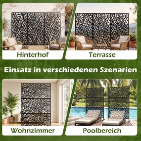 Costway Zahradní zástěna pro soukromí volně stojící dělicí příčka