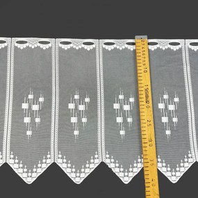 Vitrážová žakárová záclona 6495 - výška 40 cm , metráž
