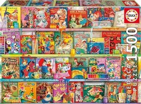 EDUCA Puzzle Kýčovitý zábavný knižní kout / 1500 dílků