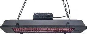 Závěsný terasový infrazářič, 2500 W, černý