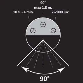 Venkovní lampa se senzorem NEW YORK 1xE27/12W/230V IP44 44 cm antracit
