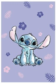 Jerry Fabrics Mikroflanelová deka Lilo a Stitch purple 100x150 cm