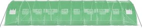 Skleník s ocelovým rámem zelený 40 m² 10 x 4 x 2 m 3188064