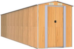 Zahradní kůlna světle hnědá 192x855x223 cm pozinkovaná ocel 3147479
