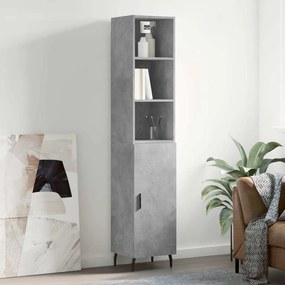 vidaXL Skříň highboard 34,5 x 34 x 180 cm kompozitní dřevo [3189653] Barva: Betonová šedá
