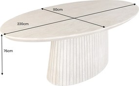 Oválný jídelní stůl Movement 220 cm šedé mango
