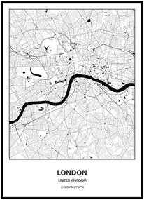 Jen tak z lásky Plakát Mapa města (více variant měst) Rozměr plakátu: 30 x 40 cm, Město: London