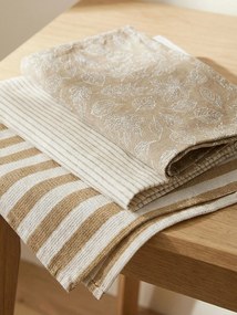 Sinsay - Sada kuchyňských utěrek s bavlnou 3 pack - béžová